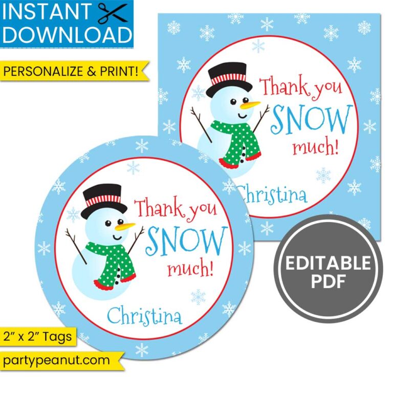 Building Block Favor Tags - Printable Building Blocks Tags - Party Peanut