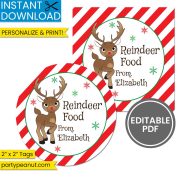 Reindeer Food Tags Christmas Gift Tags - Party Peanut