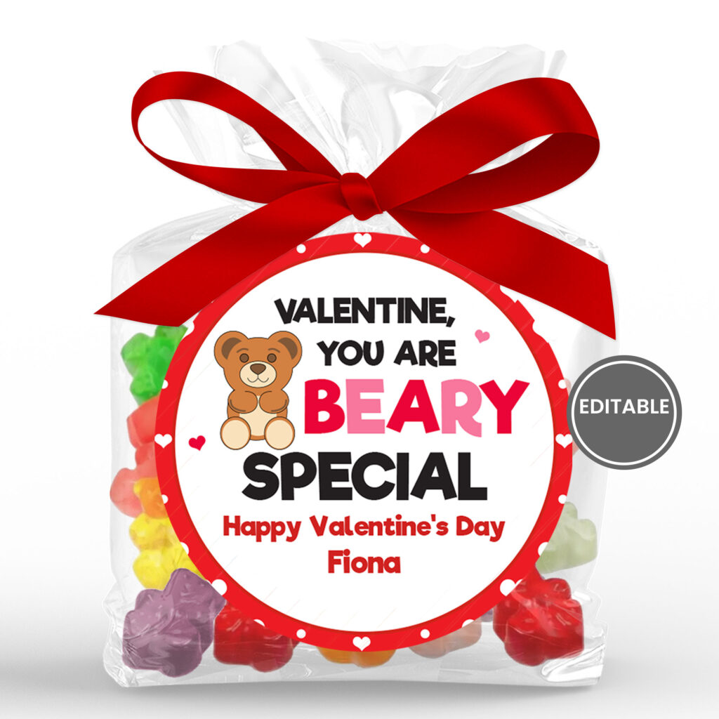 Beary Special Valentine Printable Gift Tags - Party Peanut
