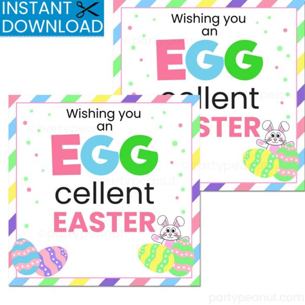 Eggcellent Easter Gift Tags - Party Peanut