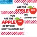 The Apple Of My Eye Valentines Day Tags - Party Peanut